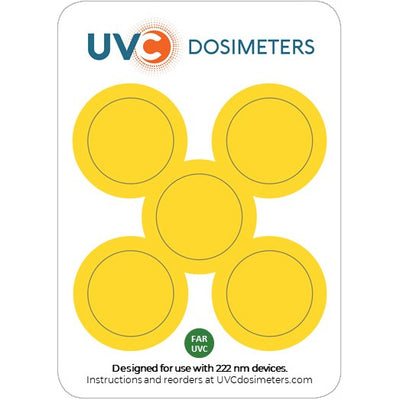 UVC Dosimeter - 100mJ - 222nm Far UVC Excimer - 25 Dots